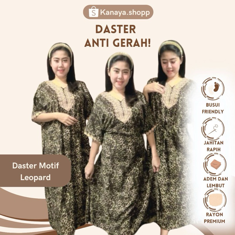 Jual Homedress Baju Daster Renda Motif Macan Leopard Ld 112cm Wanita ...