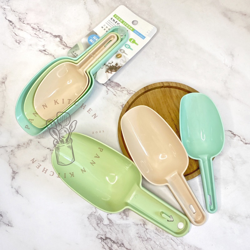 Jual (1 Set) Sendok Es Batu/ Serok Tepung 3 in 1/ Scoop Es Batu Tepung ...
