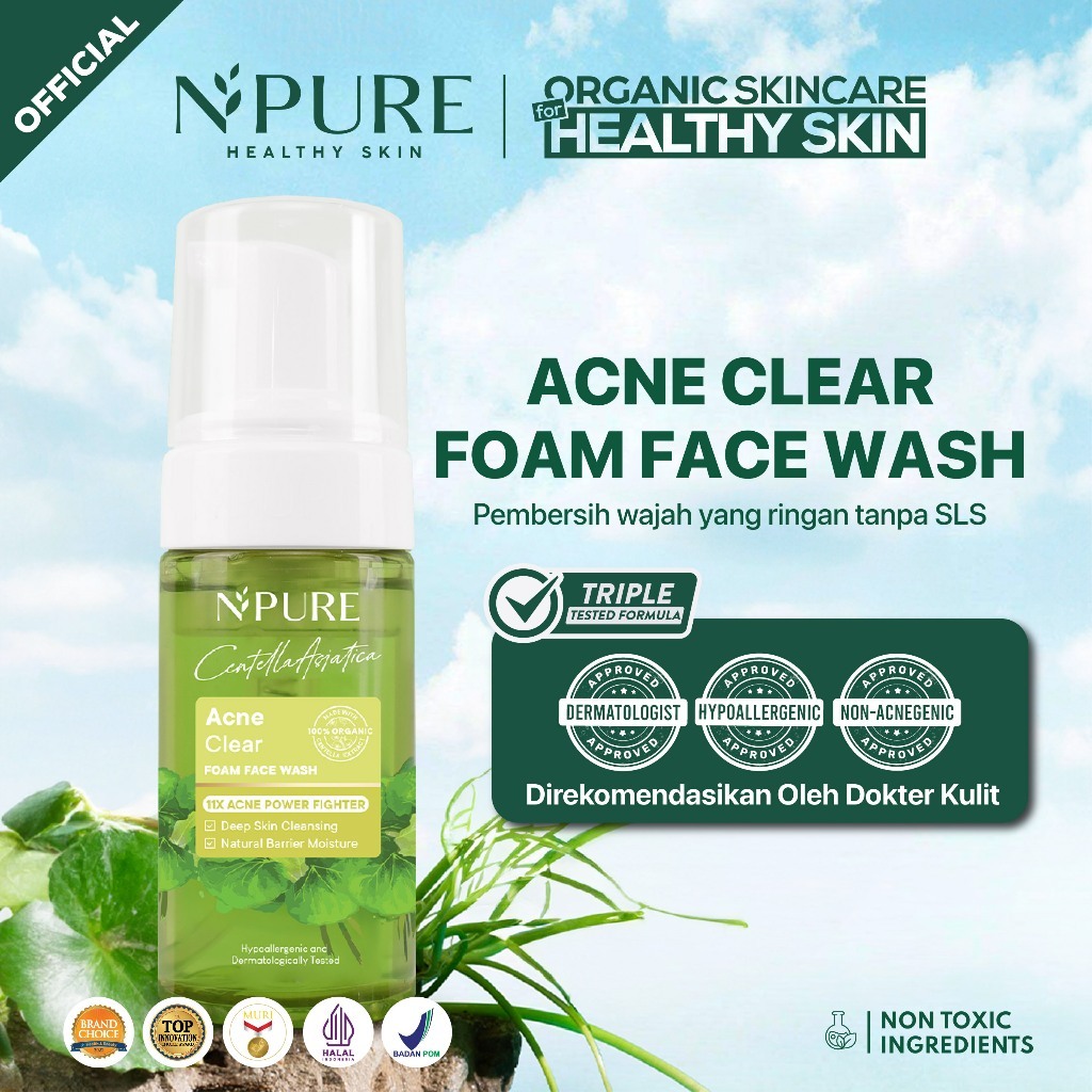 Jual AS N'Pure Centella Asiatica Acne Clear Foam Face Wash NPure Cica ...