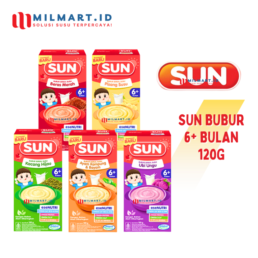 Jual SUN BUBUR 6+ CEREAL SUSU 120 G SEREAL BAYI INSTAN BUBUR SUN PISANG ...