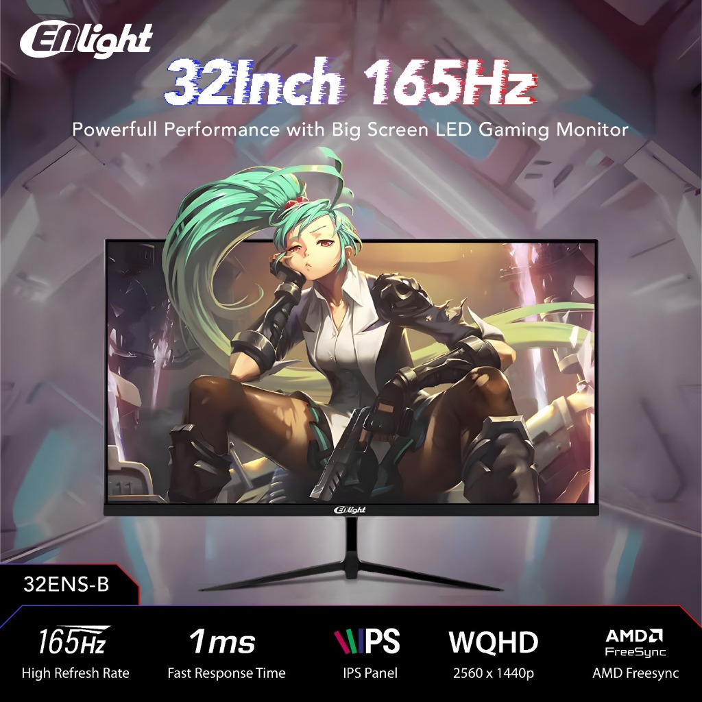 Jual Monitor Enlight 32ENS-B 32 Inch Slim Bezel 2K WQHD IPS 165Hz 1ms ...