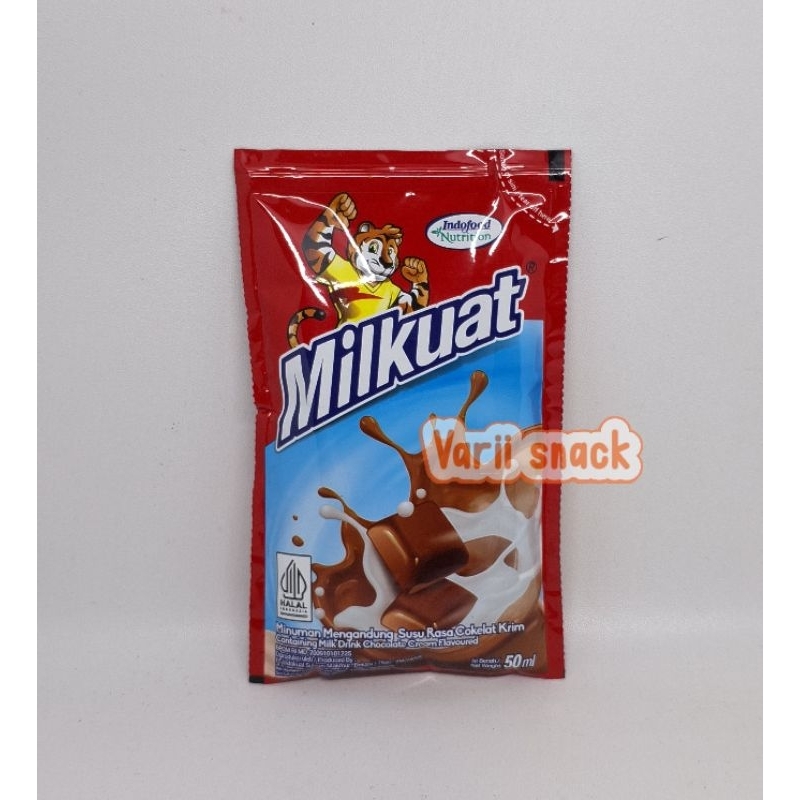 Jual Milkuat Minuman Mengandung Susu Rasa Coklat net 50 ml 1 dus 54 pcs ...