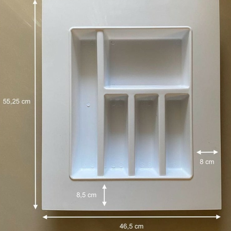 Jual Rak Tempat Sendok Putih Besar | Drawer Garpu Pisau Sekat Laci ...