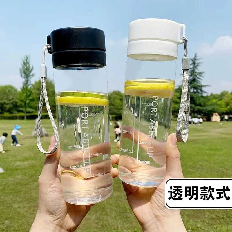 Jual V2_PORTABLE CUP BOTOL PLASTISCIK 600ML BENING | Shopee Indonesia