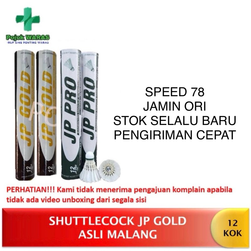 Jual [BACA DESKRIPSI] JP GOLD JP PRO SHUTTLECOCK - KOK BADMINTON ...