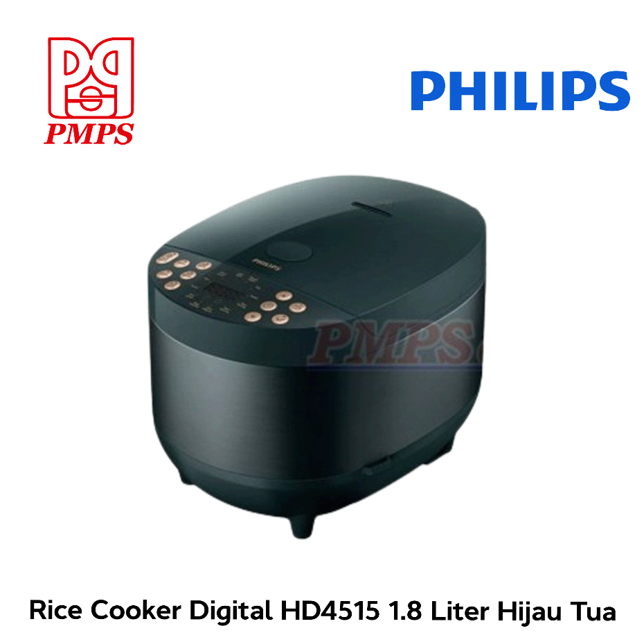 Jual Philips Rice Cooker Digital HD4515 1.8 Liter Hijau Tua | Shopee ...