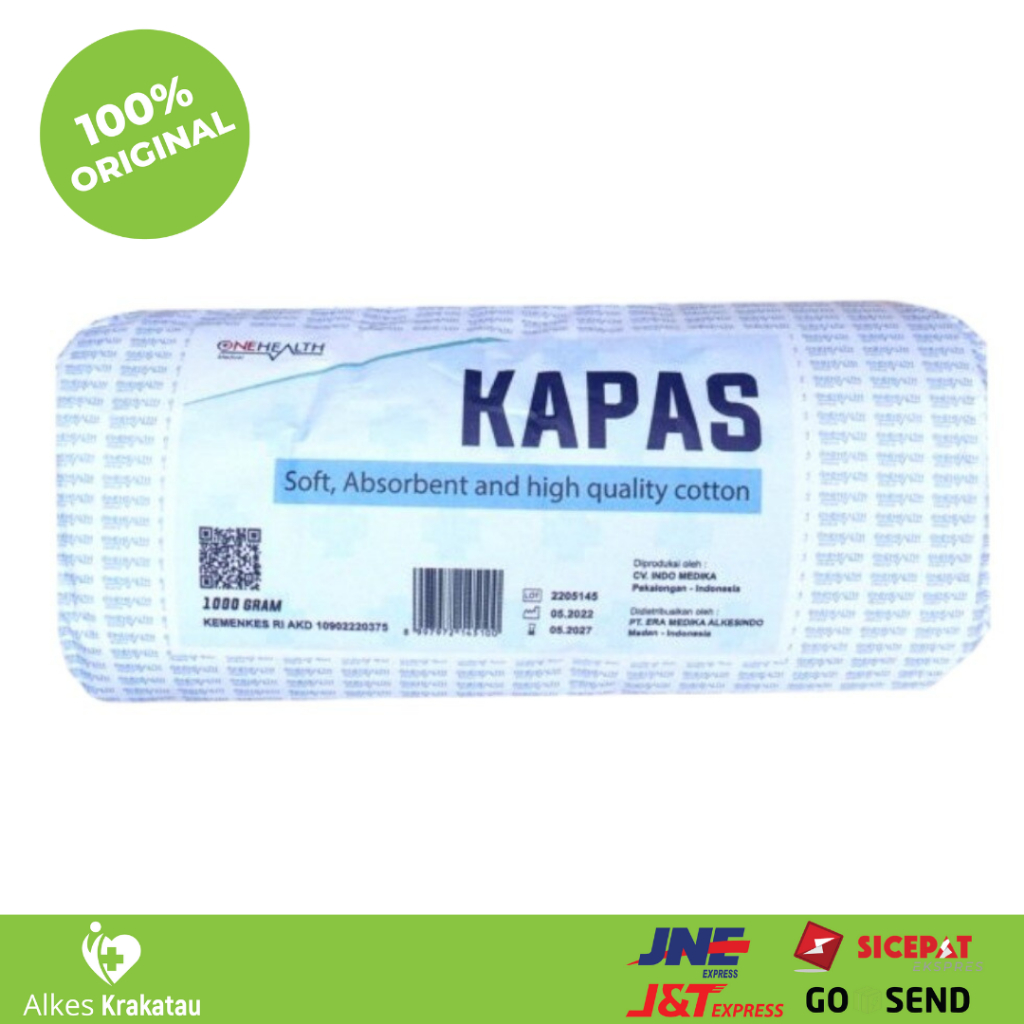 Jual Kapas Pembalut 1000gr OneHealth / Kapas 1 kg One Health | Shopee ...
