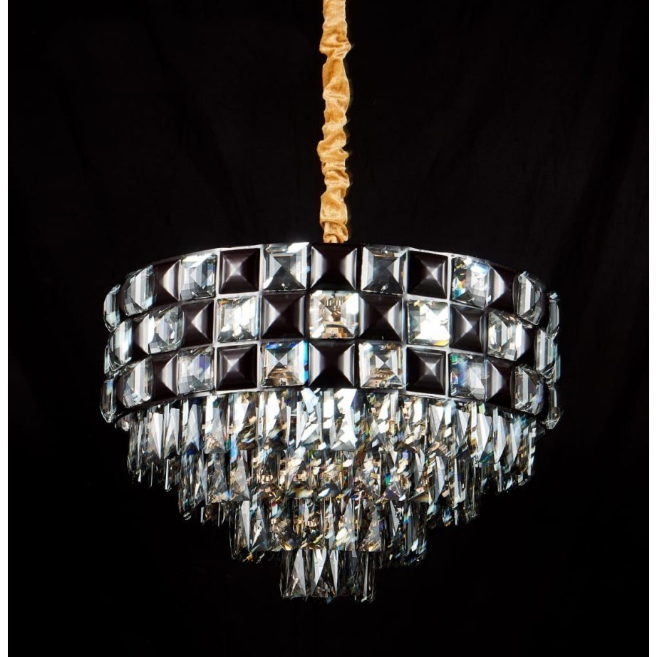 Jual SL85010B-58CM LAMPU GANTUNG KRISTAL MINIMALIS MODERN MEWAH RUANG TAMU DEKORASI HITAM ...