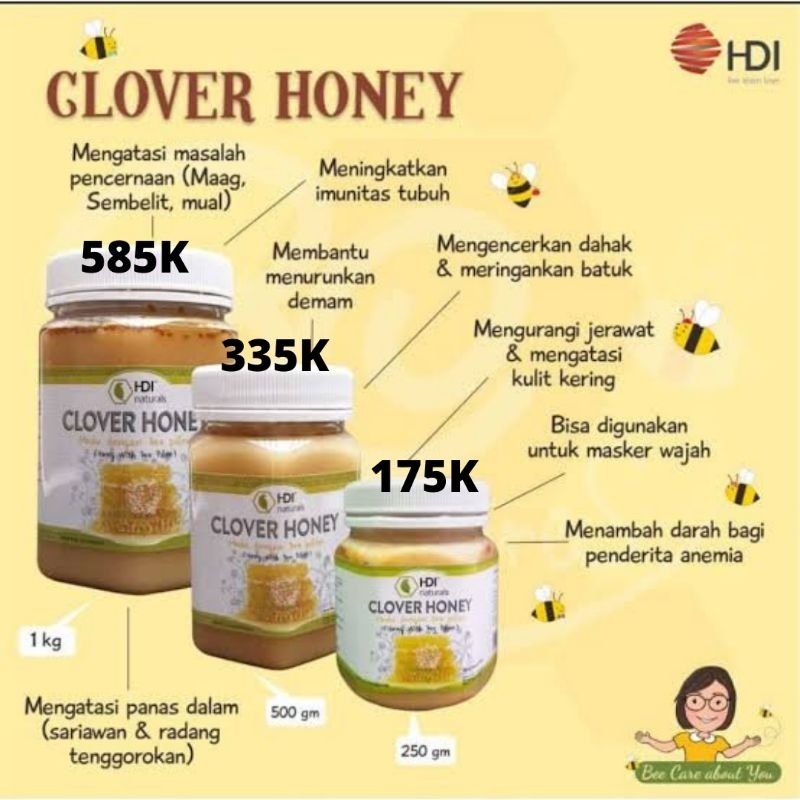 Jual MADU MURNI ASLI CLOVER HONEY 1000 GR / 1KG 500 GR 250 GRAM SEGEL ...