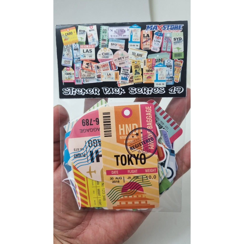Jual sticker koper boardingpass / luggage strap / stiker boardingpass ...