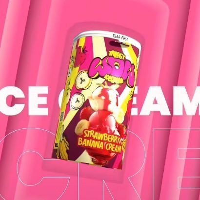 Jual TRILOGY WOW ICE CREAM 60ML STRAWBERRY BANANA ICE CREAM Freebase ...