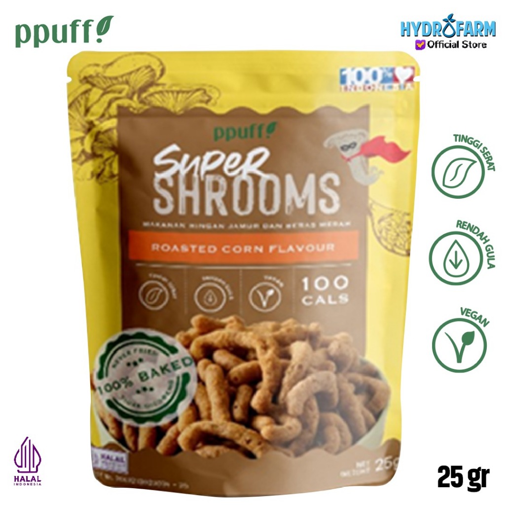Jual Ppuff! - Supershrooms Roasted Corn / Snack Jamur Jagung Bakar ...