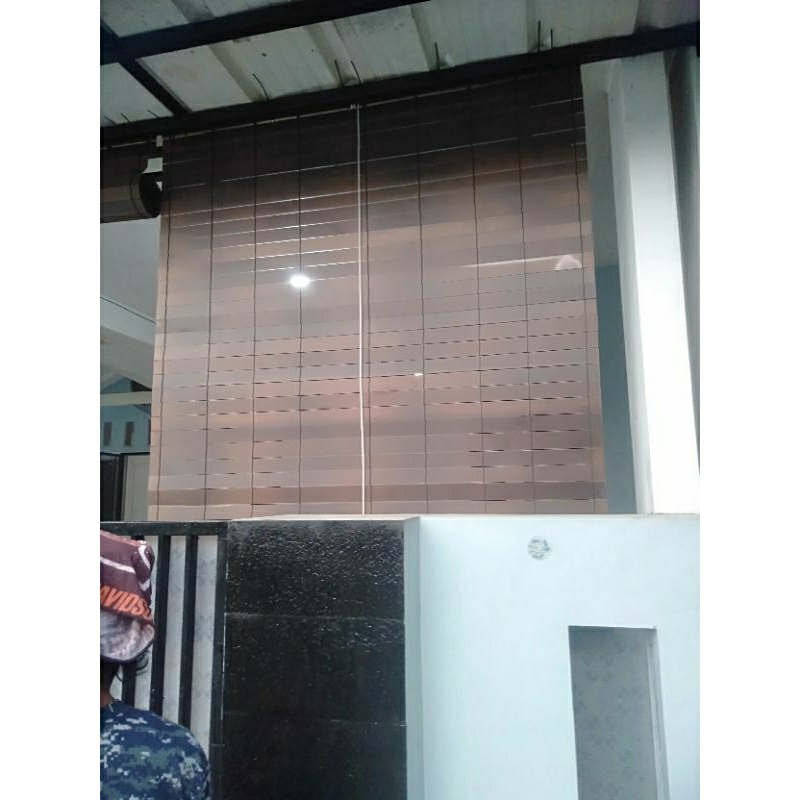 Jual KREY TIRAI ANTI AIR PVC PLASTIK FIBER MEWAH 125CM X 300CM + KATROL ...