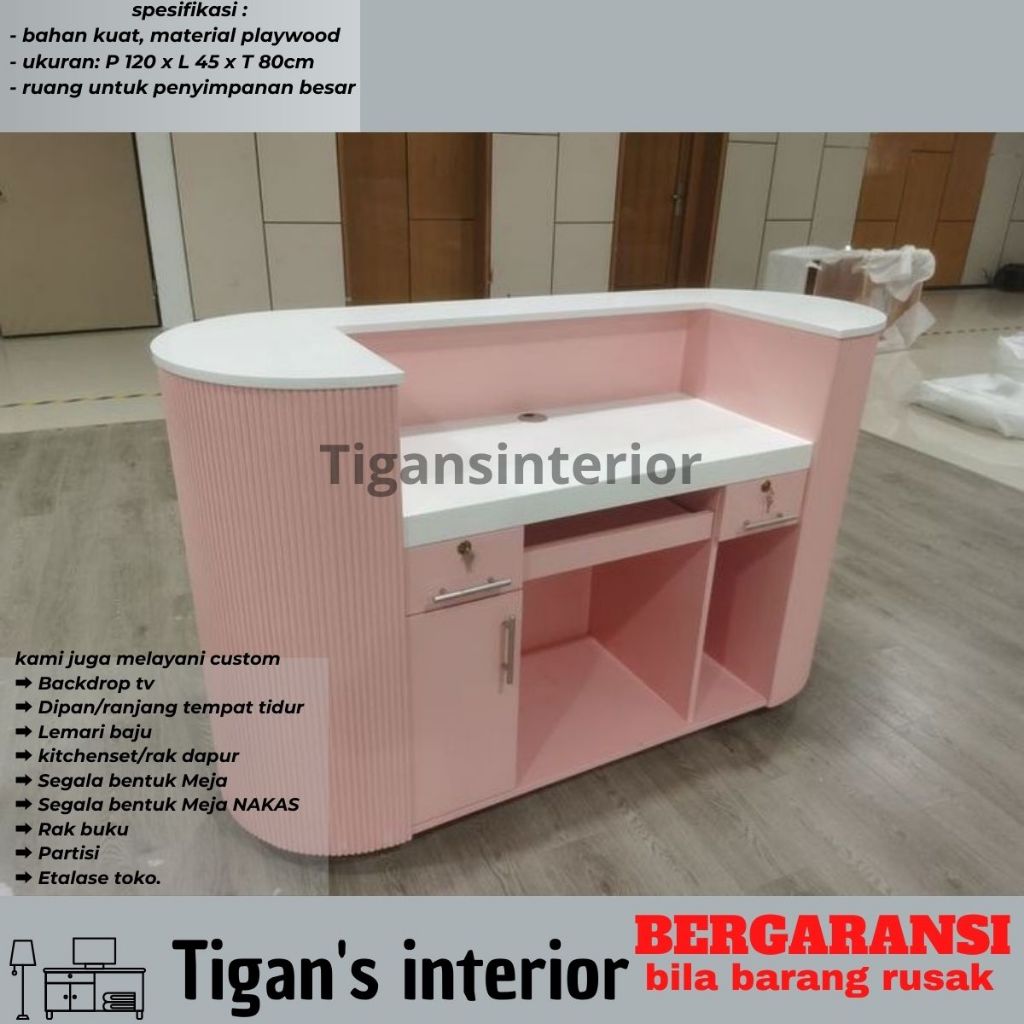 Jual Meja Kasir Meja Nail Art Meja Resepsionis Meja Teller Meja Custom ...