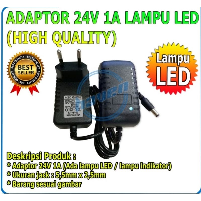 Jual Adaptor 24v 1a Power Supply 24v 1ASwitching Adapter 24v 1A | Shopee Indonesia