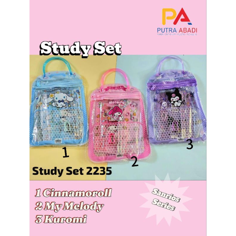Jual Set Alat Tulis Anak Viral Study Set 6 in 1 Sanrio Cinnamoroll My ...