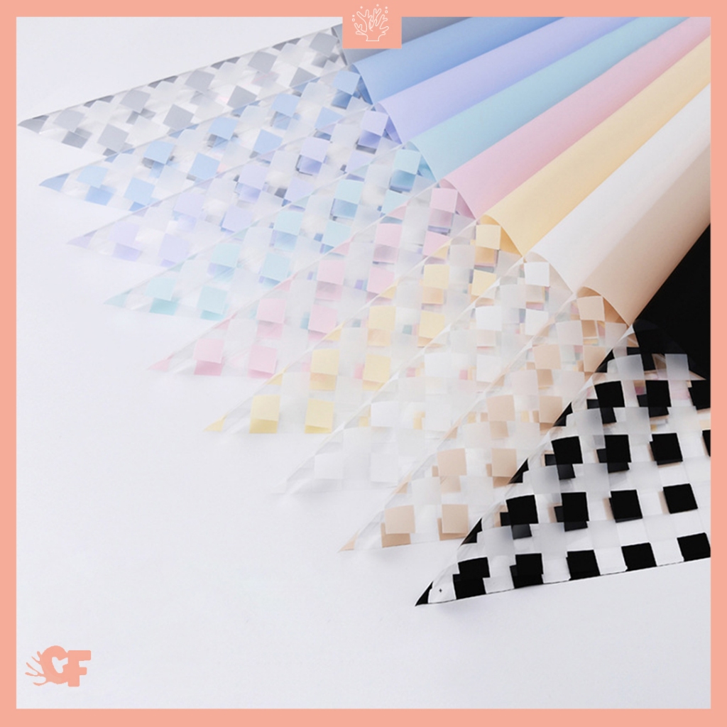 Jual Kertas Buket Bunga Transparan Frame Kotak Flower Wrapping Paper ...