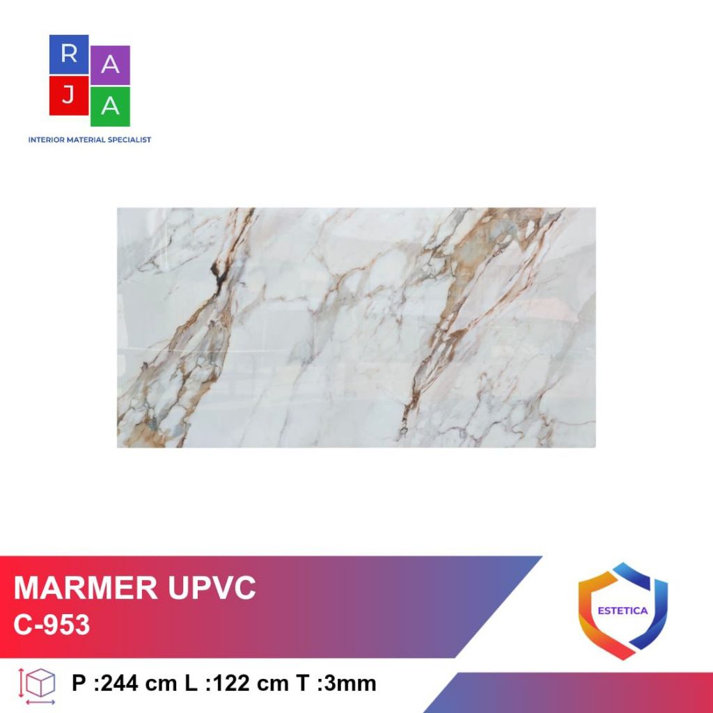 Jual Marmer Panel PVC Dekorasi Dinding Motif Corak Marmer UV Marble ...