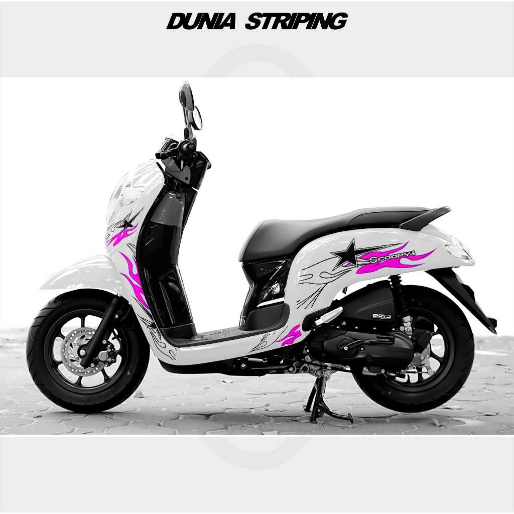 Jual STRIPING STICKER STOCK DECAL STIKER HONDA SCOOPY FI NEW / LEES ...