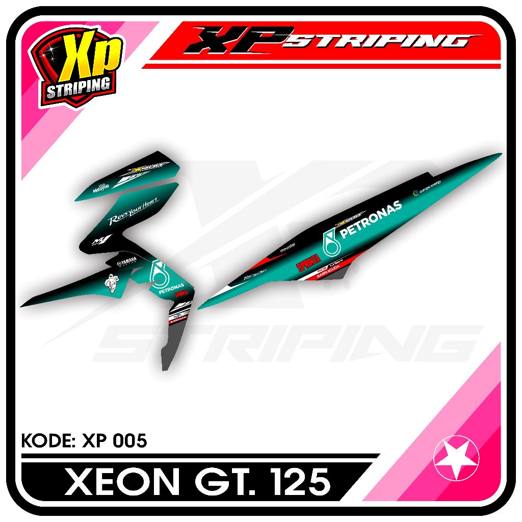 Jual Stiker Striping Xeon Gt 125 - Sticker Striping Yamaha Xeon Gt 125 ...