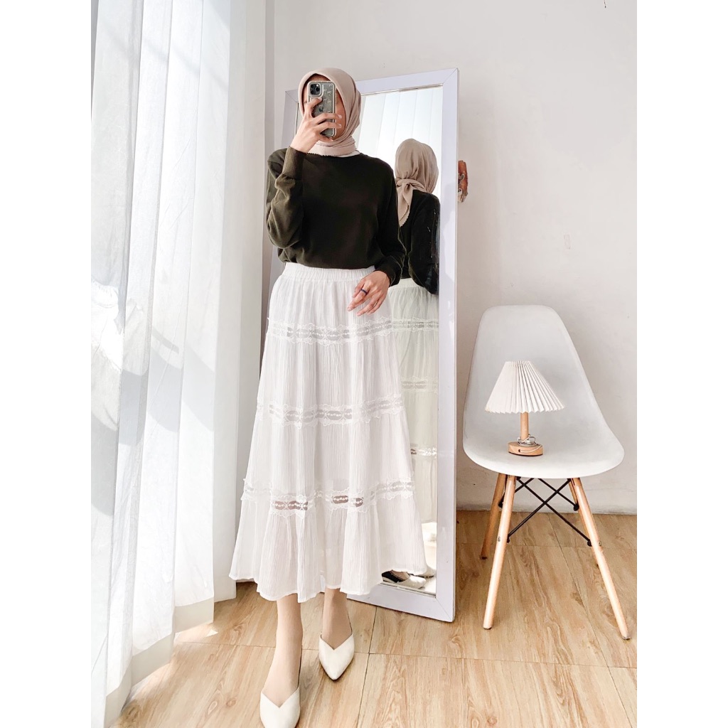 Jual Vallery Skirt by Sassaskirt/Rok Panjang/Rok Brokat/Rok Wanita ...