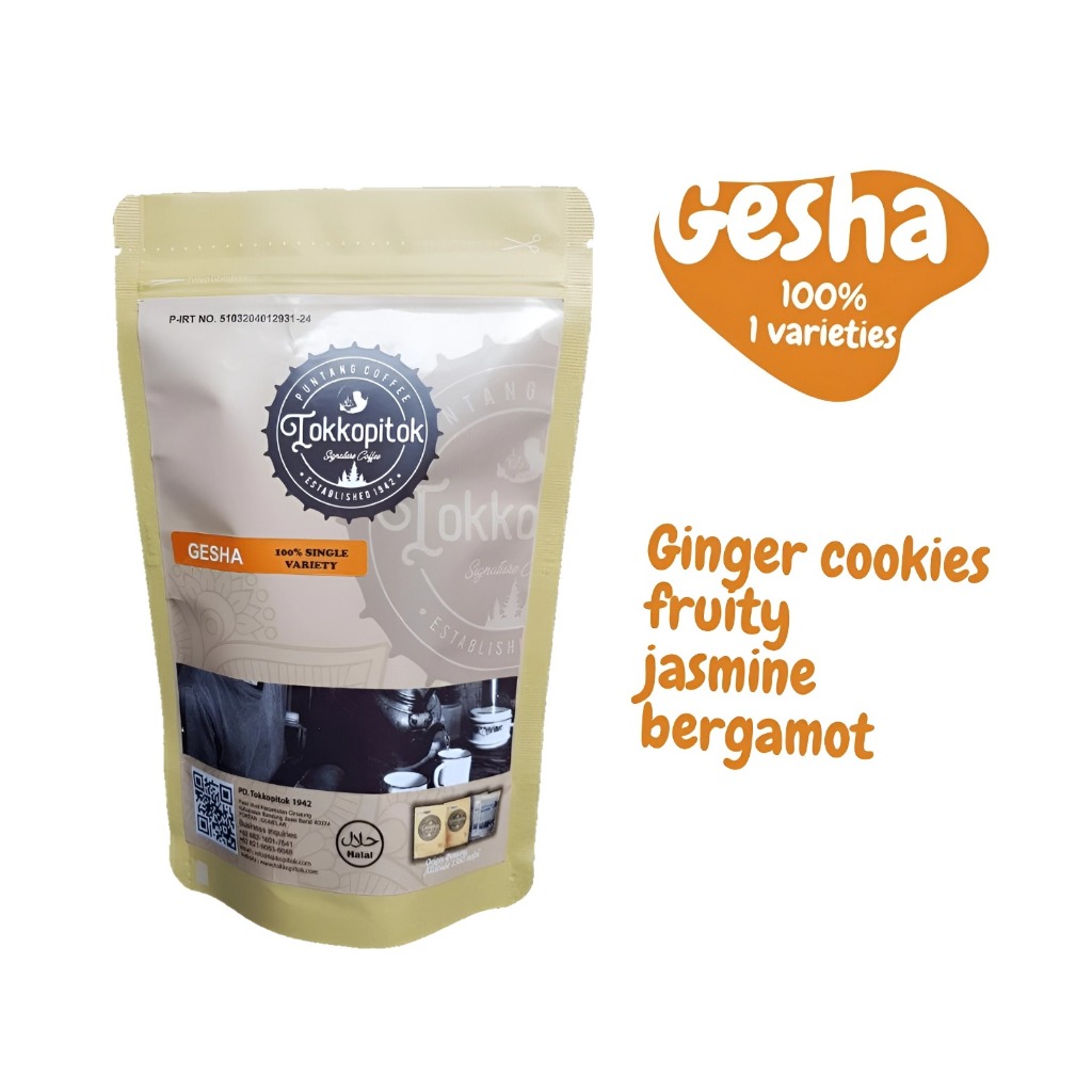 Jual Tokkopitok 100 gram Roasted Bean Arabica Sunda Geisha gunung ...