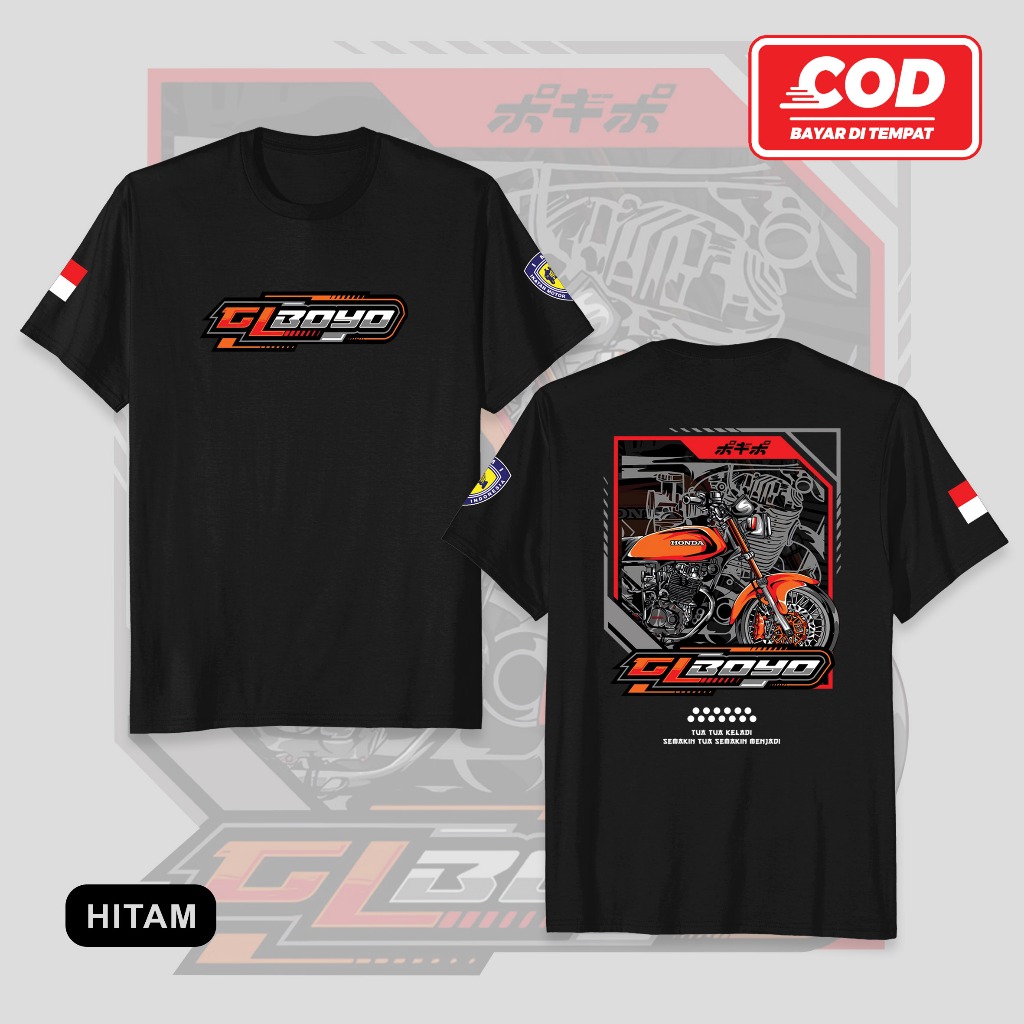 Jual Kaos distro motif MOTOR CB100 KLASIK RACING CBBOYO Viral terbaru baju pria dan wanita ...