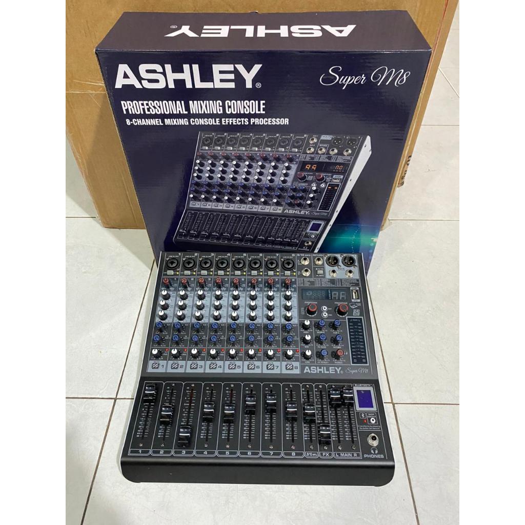Jual MIXER ASHLEY SUPER M8 ORIGINAL 8 CHANNEL USB.PC.BLUETOOTH ...