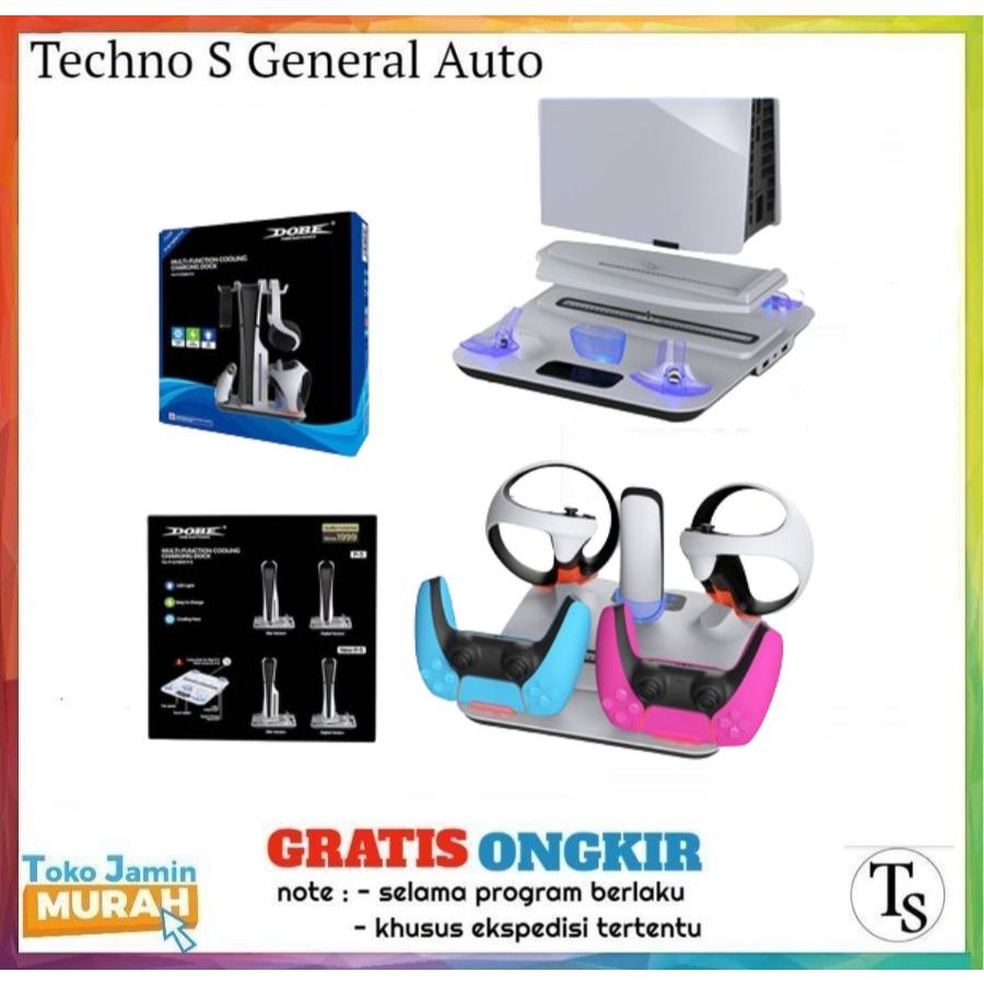 Jual DOBE Cooling Stand Fan Kipas Pendingin Fast Charging Dualsense Hook PSVR2 PS5 PRO SLIM FAT ...