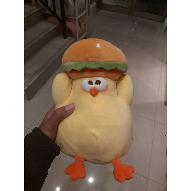 Jual miniso pink dundun chicken burger boneka ayam | Shopee Indonesia