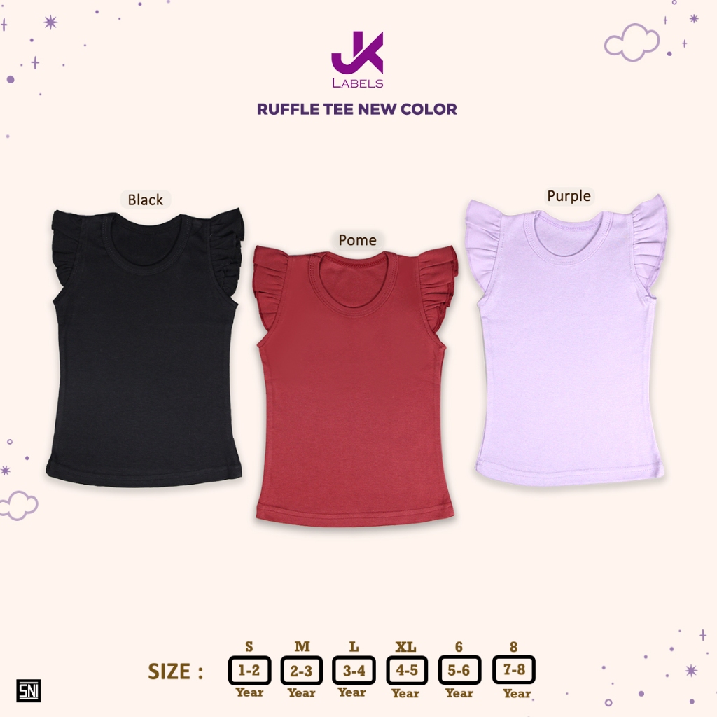 Jual JK LABELS - Ruffle Tee - Special Colors Edition (1-8 Tahun ...