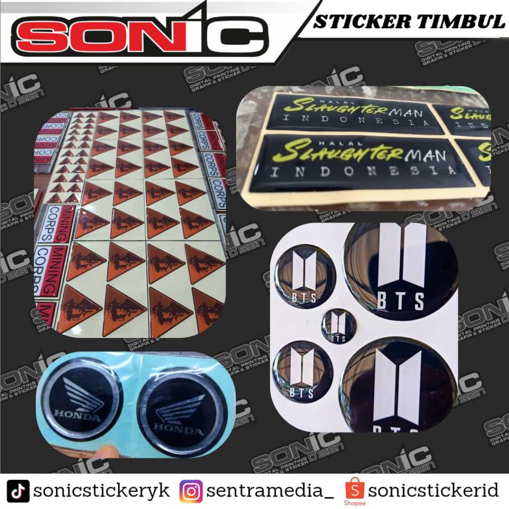 Jual Sticker Timbul Resin Desain Custom | Shopee Indonesia