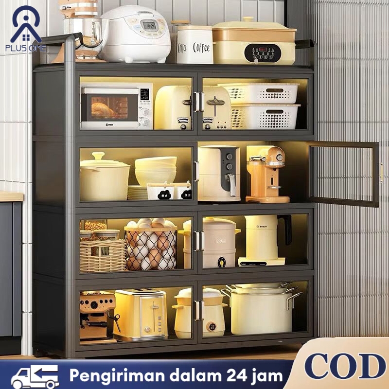 Jual Rak Piring Lemari Dapur Rak Dapur Anti Debu Rak Oven Microwave Rak ...