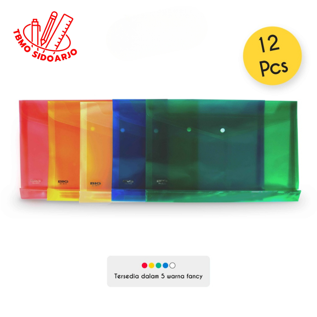 Jual BIG Map Kancing 1 F4 Plastik Transparan Dokumen Punggung 8111 Per ...