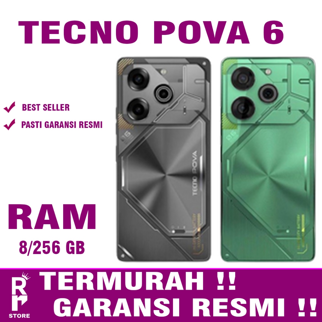 Jual TECNO POVA 6 NFC 8+8GB*/256GB, AMOLED 6,78” FHD+ 120Hz, 6000mAh ...