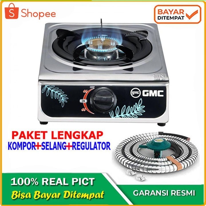 Jual new Kompor Gas 1 Tungku GMC Body Stainless Steel Hemas Gas Api ...