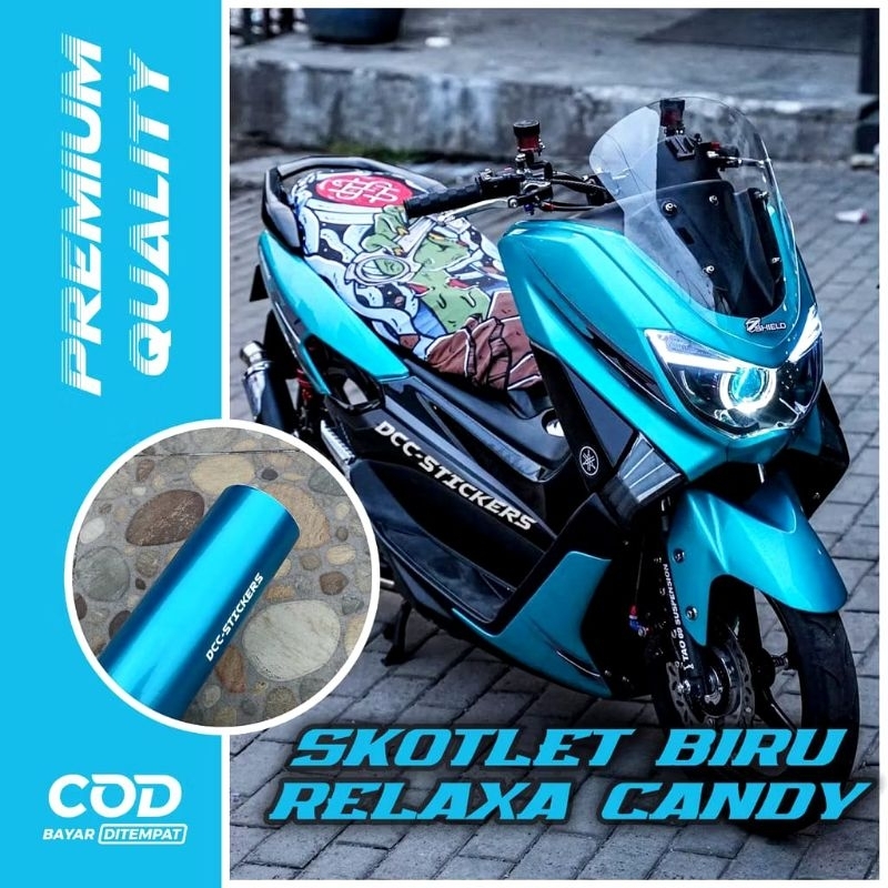 Jual Sticker Stiker Skotlet Biru Relaxa Candy Glossy Biru Relaxa ...