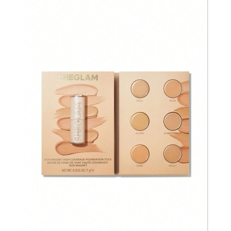 Jual SHEGLAM (READY) SKIN MAGNET HIGH COVERAGE FOUNDATION SAMPLE ( Isi ...