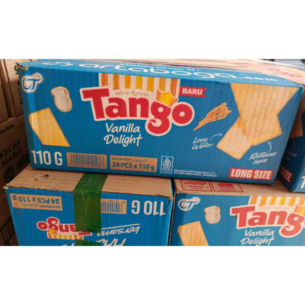 Jual Tango Wafer Vanilla 1 dus isi 24 pcs 110 gr | Shopee Indonesia