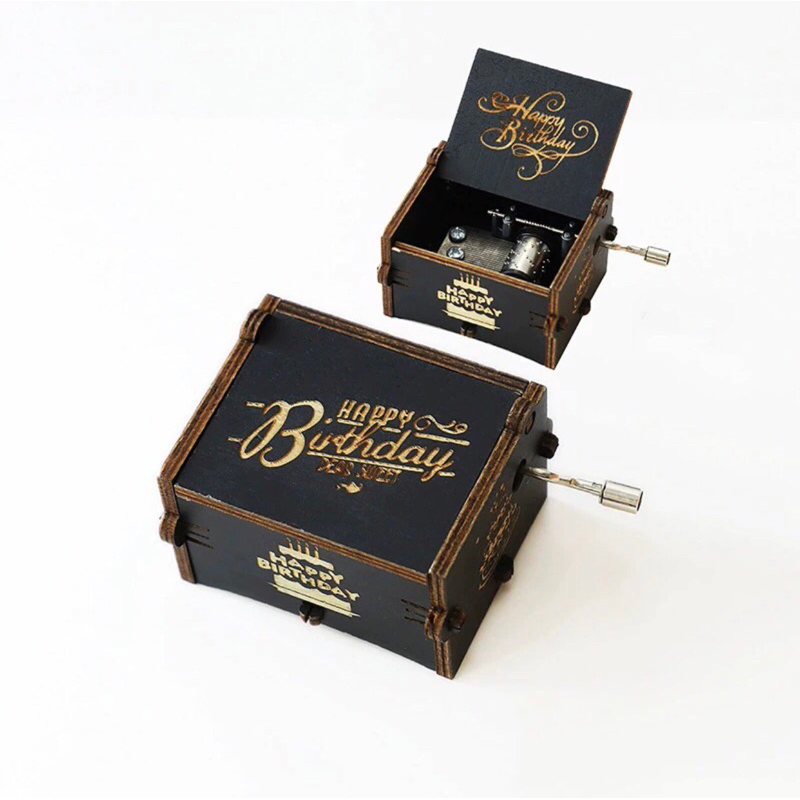 Jual kotak musik kayu Wooden music box vintage di putar manual | Shopee ...