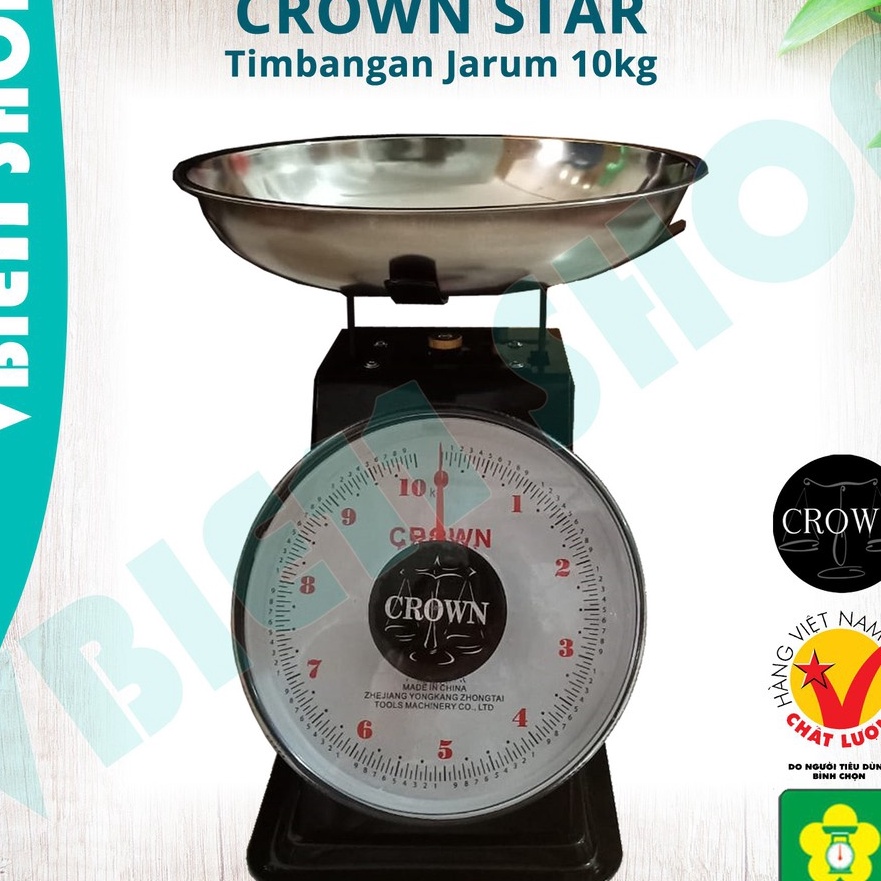 Jual Beli Timbangan CROWN 1kg Besi Stainless Jarum Analog Manual Duduk Sembako Telor Kue Tepung ...