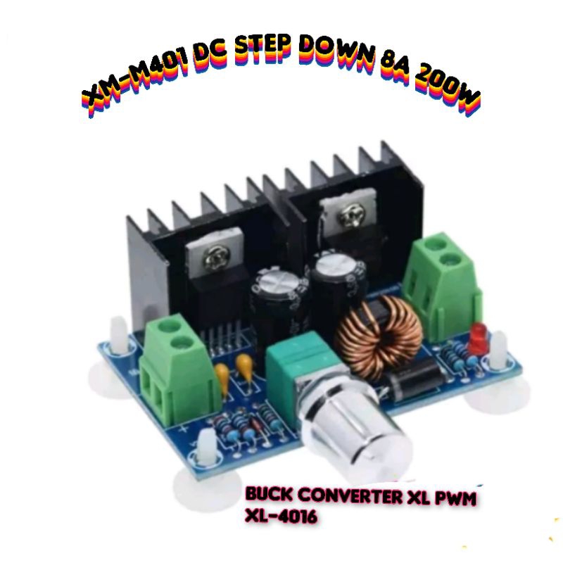 Jual XH-M401 DC step down 8A 200W buck converter xl4016 PWM xl-4016 | Shopee Indonesia
