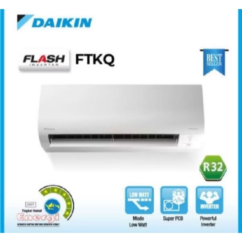 Jual AC Daikin 1 PK inverter FTKQ 25 UVM thailand | Shopee Indonesia