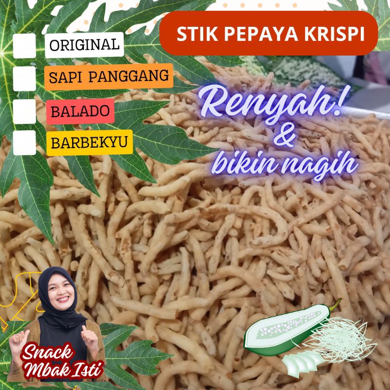 Jual stik pepaya muda Asli stik pepaya Krispi | Shopee Indonesia