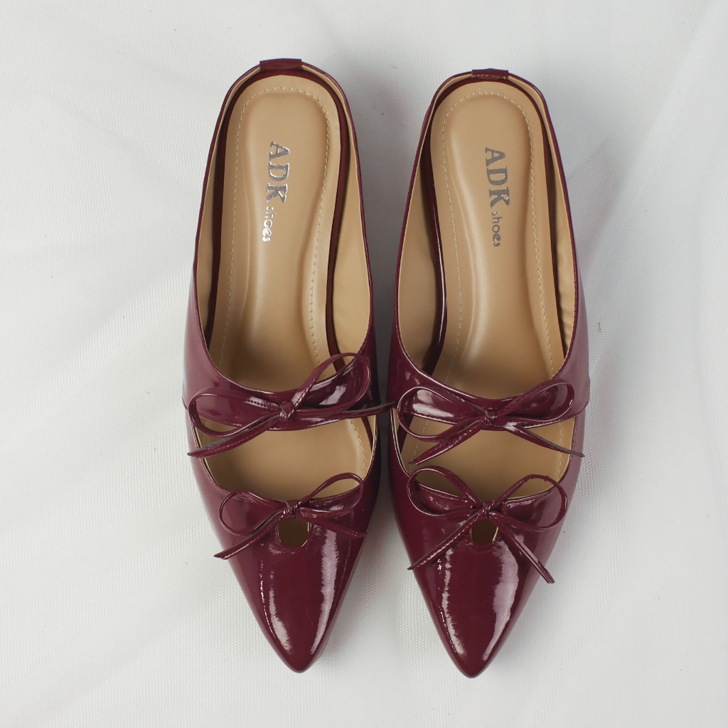 Jual Adk shoes WONDER double pita heels wanita 3 cm maroon shoes ...