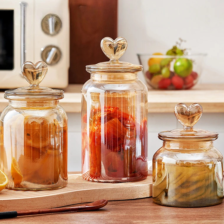 Jual 1 Set Tempat Penyimpanan Toples Jar Makanan Kaca Beling Aesthetic ...