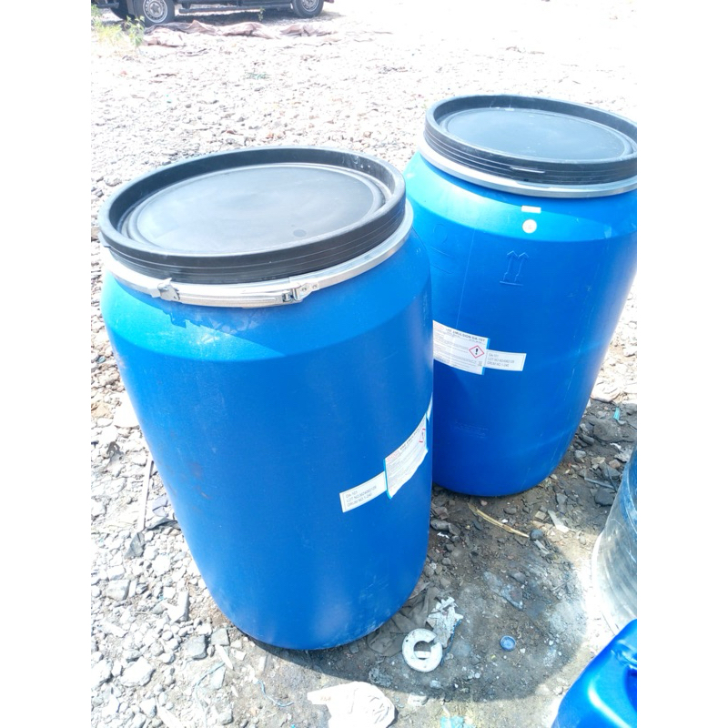 Jual tong plastik 200 liter tutup lebar/drum plastik/toren/kempu/tandon ...