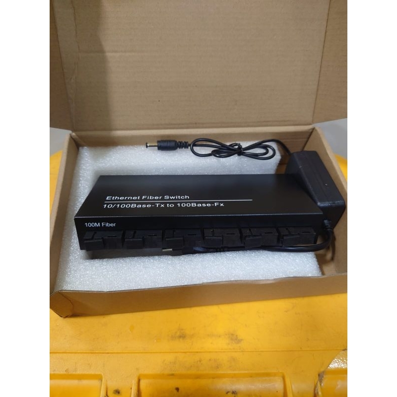 Jual Media Converter htb Fiber Optic 6 port FO 2 Port LAN 10/100 Full ...
