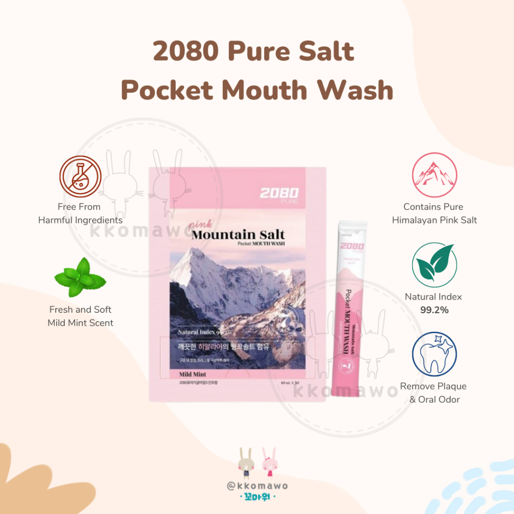 Jual 2080 Pure Himalayan Salt - Pocket Mouth Wash - Obat Kumur Korea ...