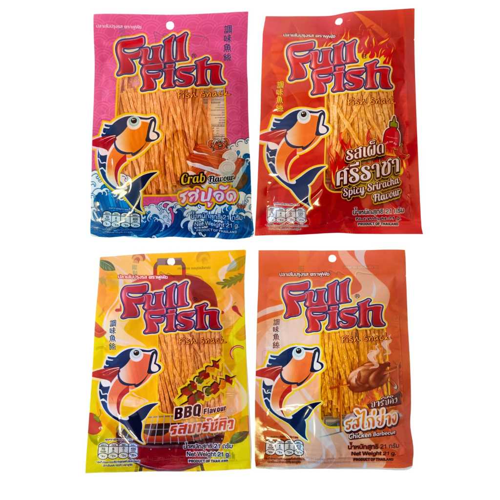 Jual FULLFISH Snack Ikan Dried Fish Fillet Rasa Chicken BBQ Crab Spicy ...